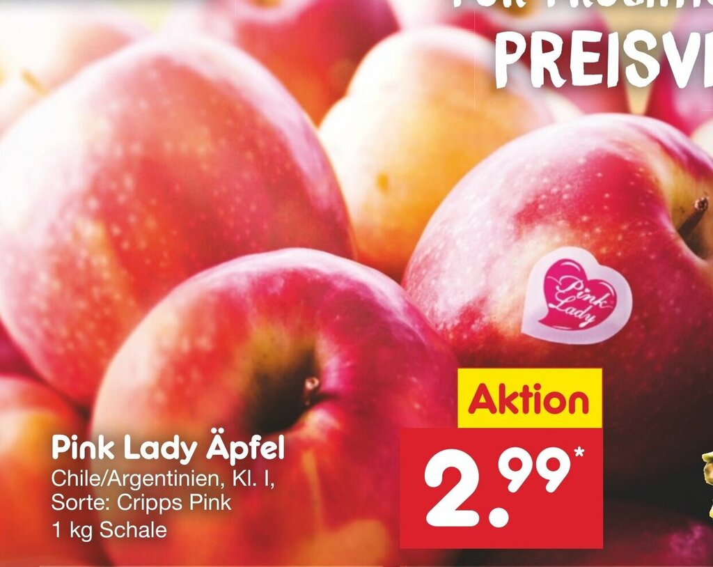 Pink Lady Äpfel 1 kg Angebot bei Netto Marken-Discount