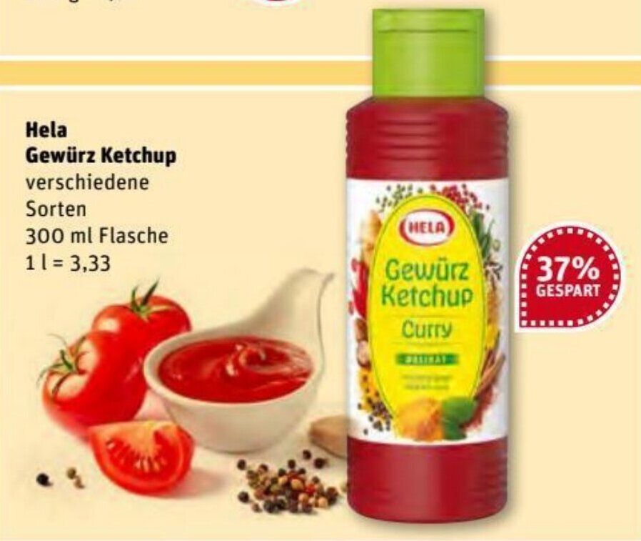 Hela Gewürz Ketchup 300ml Angebot bei REWE Center