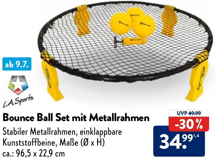 L.A.Sports Bounce Ball Set mit Metallrahmen Angebot bei Aldi Nord