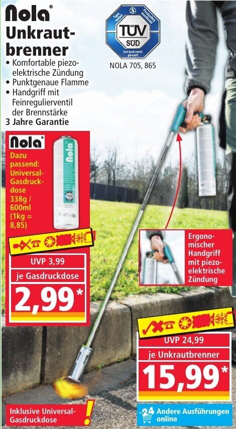 Nola Unkrautbrenner Angebot bei Norma