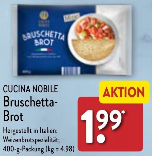 CUCINA NOBILE Bruschetta-Brot 400 g Packung Angebot bei Aldi Nord