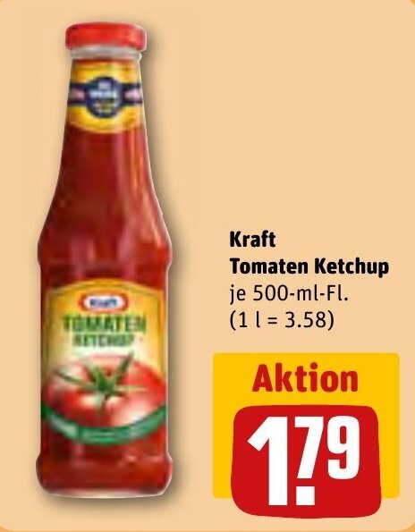 Kraft Tomaten Ketchup 500-ml-Fl. Angebot bei REWE