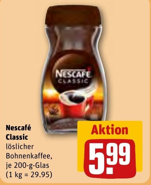 Nescafé Classic 200 g Becher Angebot bei REWE