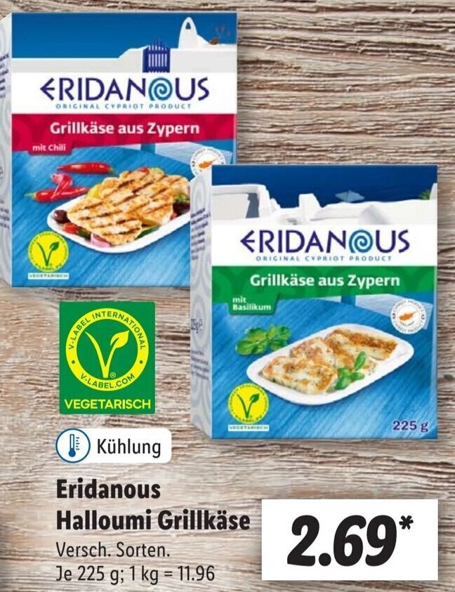 Eridanous Halloumi Grillkäse 225 g Angebot bei Lidl