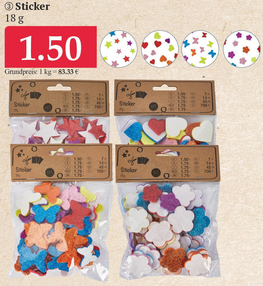 Sticker 18 g Angebot bei Woolworth