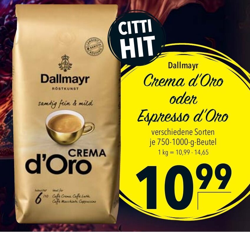 Alle Crema d'oro Angebote - Entdecken Sie das günstigste Crema d'oro ...