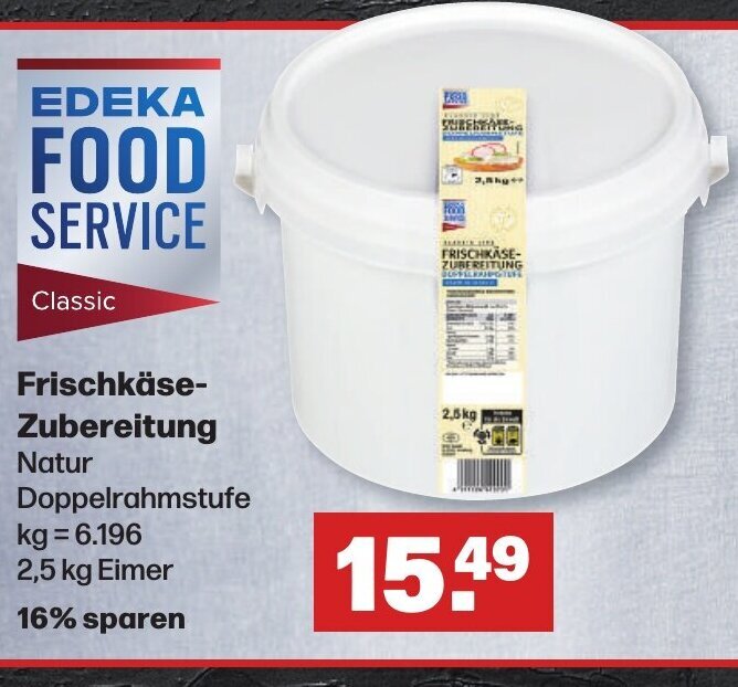 EDEKA FOOD SERVICE Frischkäse-Zubereitung 2,5 kg Eimer Angebot bei ...
