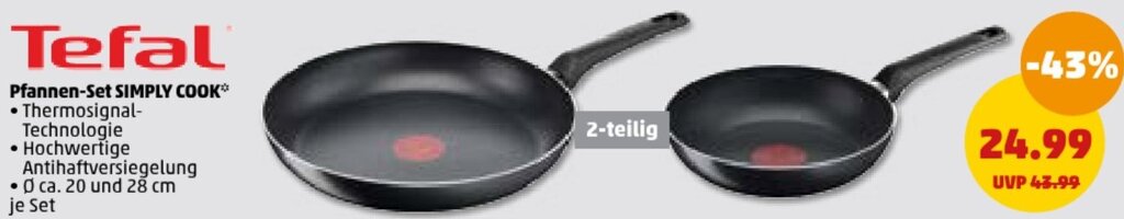 Tefal Pfannen-Set SIMPLY COOK Angebot bei PENNY