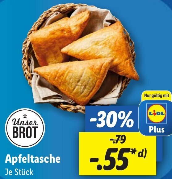 Unser BROT Apfeltasche Angebot bei Lidl