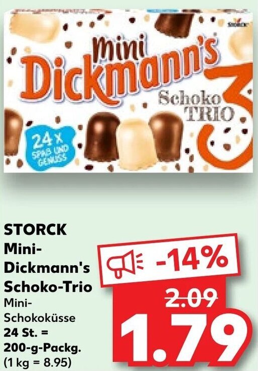 STORCK Mini Dickmann's Schoko-Trio 200 g Packg. Angebot bei Kaufland