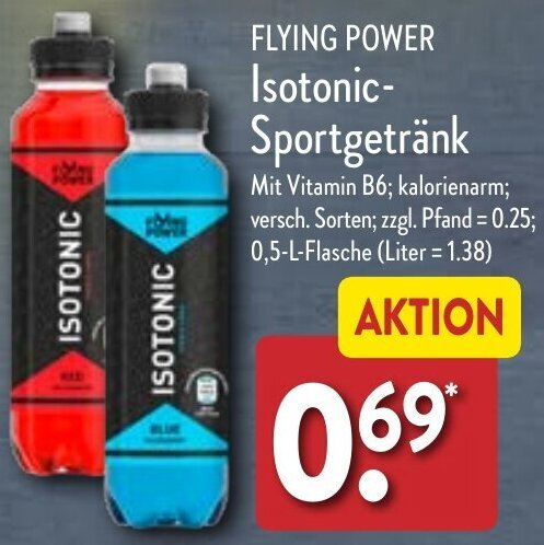 FLYING POWER Isotonic-Sportgetränk 0,5 L Flasche Angebot bei Aldi Nord