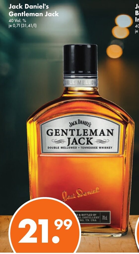 Jack Daniel's Gentleman Jack 700ml Angebot bei Trink und Spare