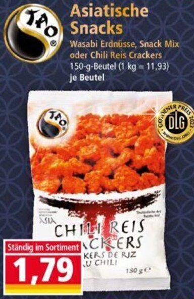 TAO Asiatische Snacks 150 g Beutel Angebot bei Norma