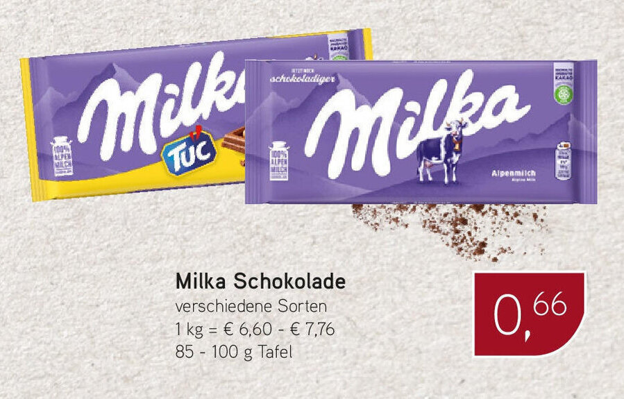 Milka Schokolade verschiedene Sorten 85 - 100 g Tafel Angebot bei ...
