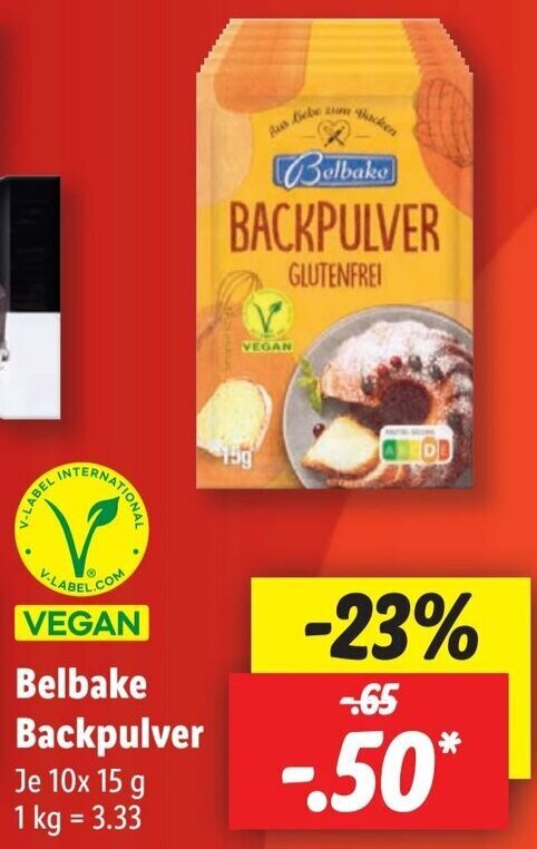 Belbake Backpulver 10x 15 g Angebot bei Lidl