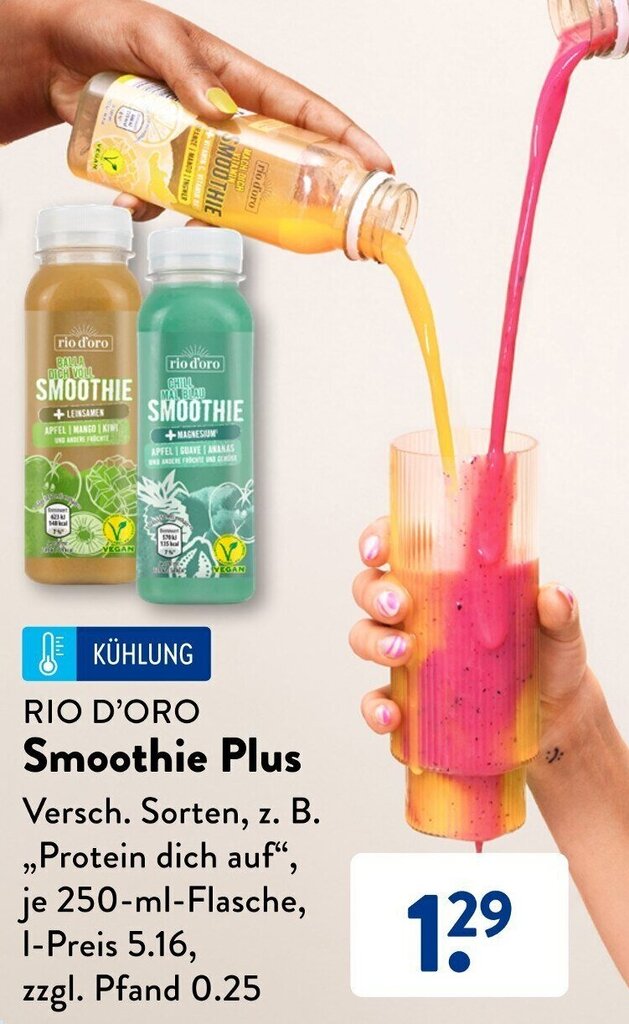 RIO D'ORO Smoothie Plus 250 ml Flasche Angebot bei Aldi Süd
