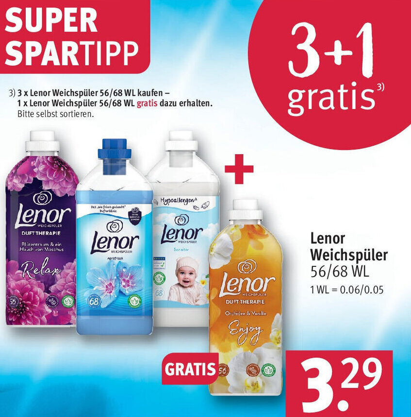 Spannende Lenor Weichspuler Angebot Ebenbild