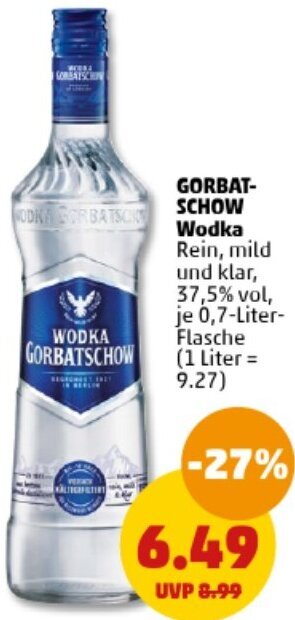 Wunderschne Wodka Gorbatschow Angebot Penny Bilder
