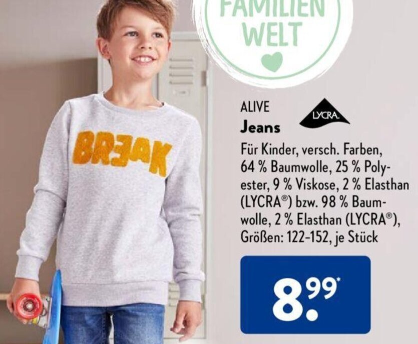 ALIVE Jeans Angebot bei Aldi Süd