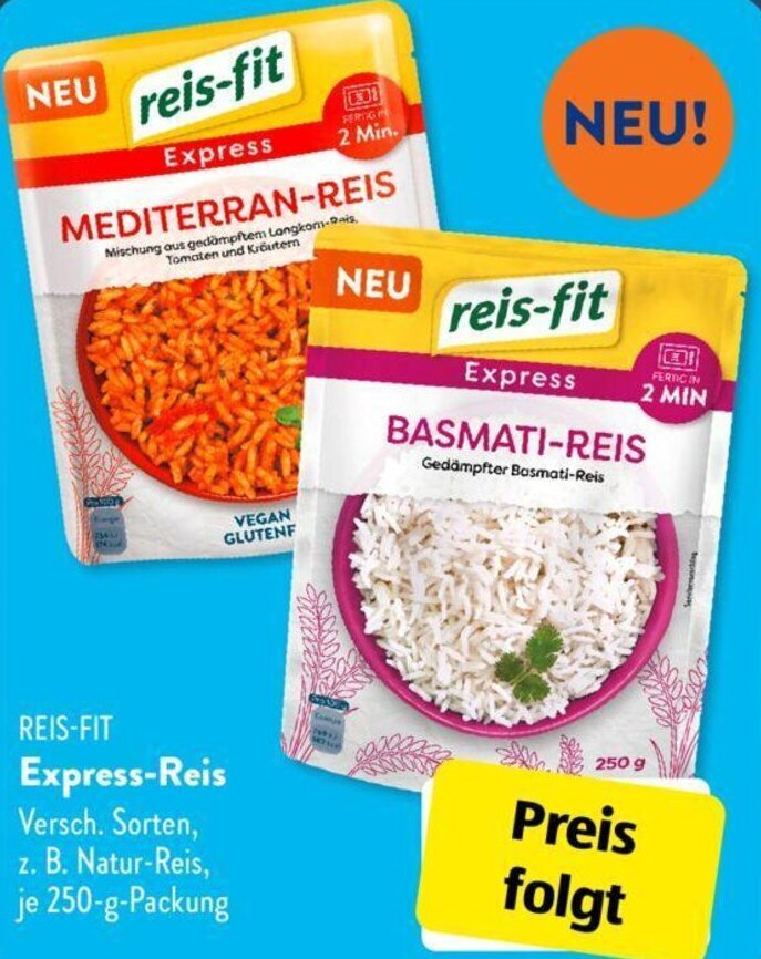 REIS-FIT Express Reis 250 g Packung Angebot bei Aldi Süd