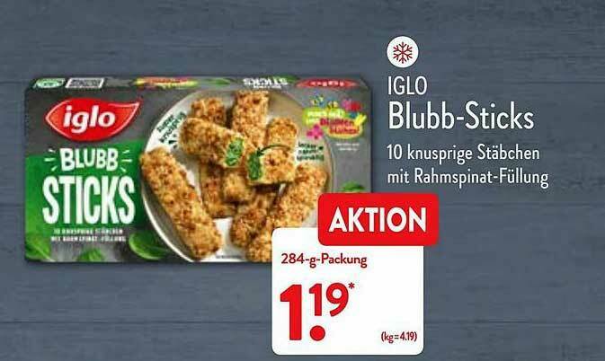 Iglo Blubb-sticks Angebot bei Aldi Nord