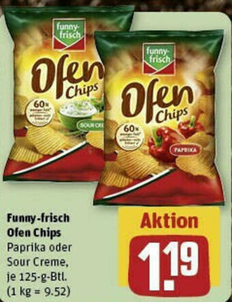 Funny-frisch Ofen Chips Paprika oder Sour Creme, 125-g-Btl. Angebot bei ...