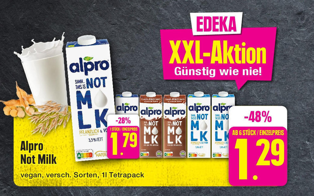 Alpro Not Milk 1L Angebot bei Edeka