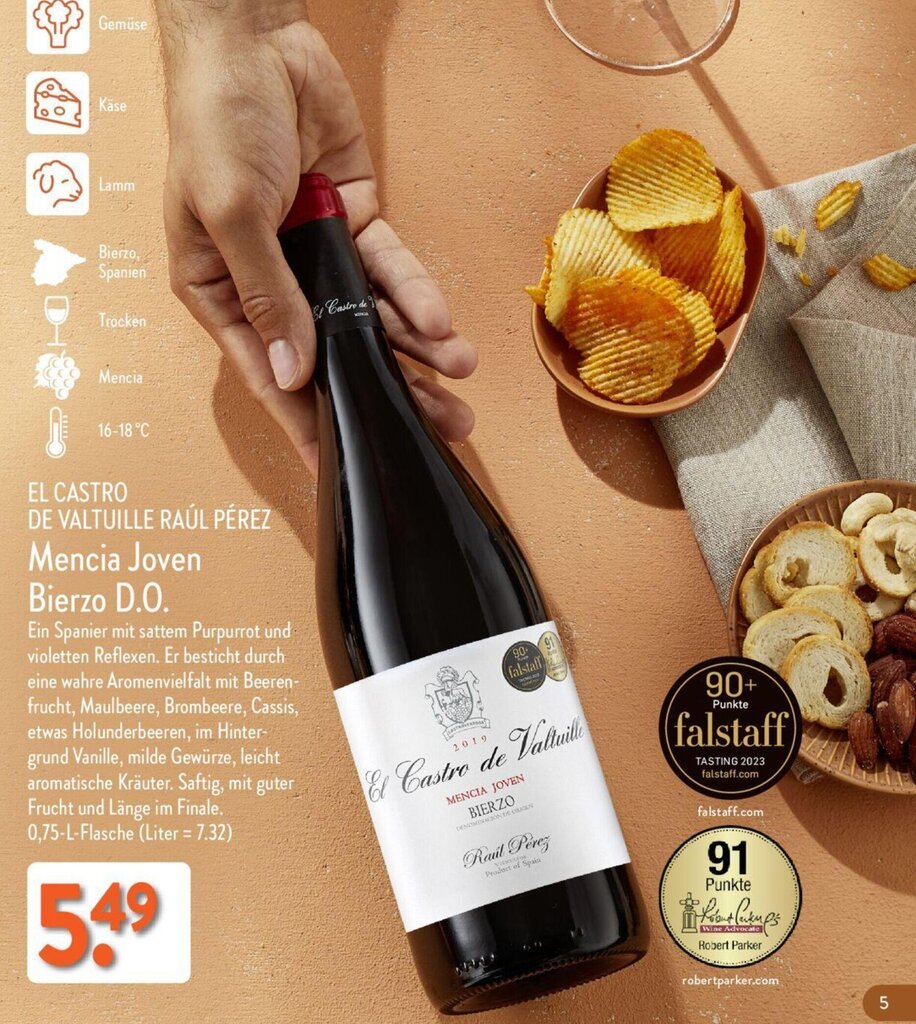 EL CASTRO DE VALTUILLE RAÚL PÉREZ Mencia Joven Bierzo D.O. 0,75 L ...