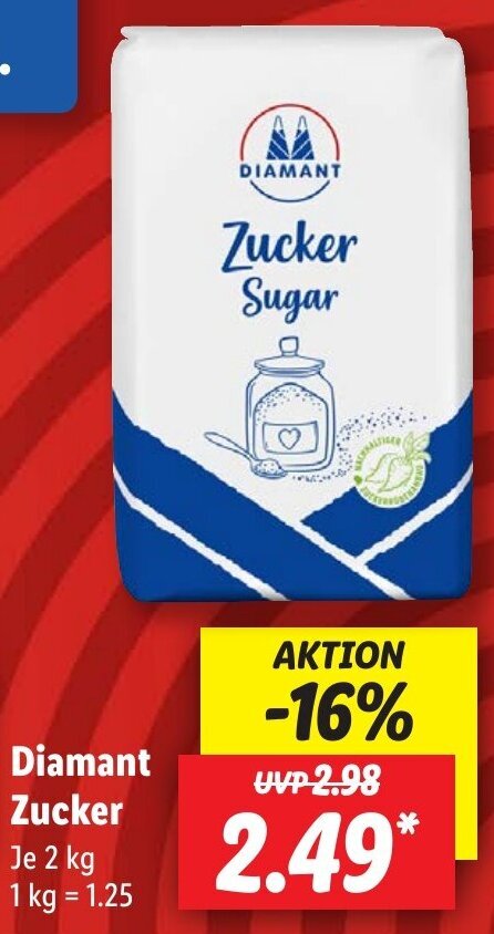 Diamant Zucker 2 kg Angebot bei Lidl