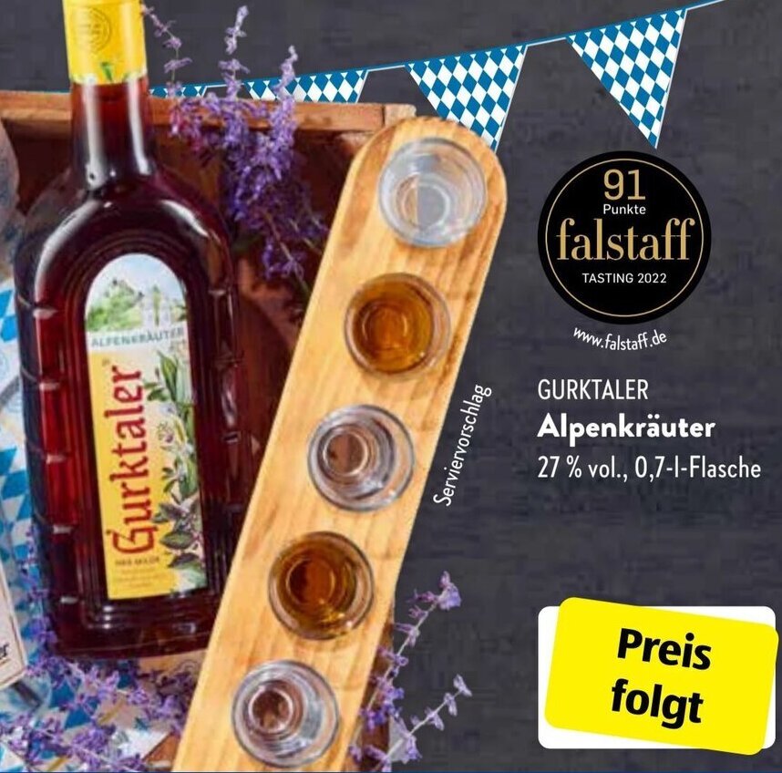 GURKTALER Alpenkräuter 0,7-L-Flasche Angebot bei Aldi Süd