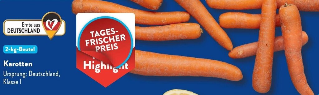 Karotten 2-kg-Beutel Angebot bei Aldi Süd