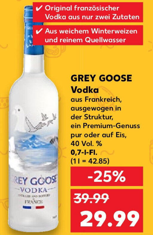 GREY GOOSE Vodka 0,7 L-Fl. Angebot bei Kaufland