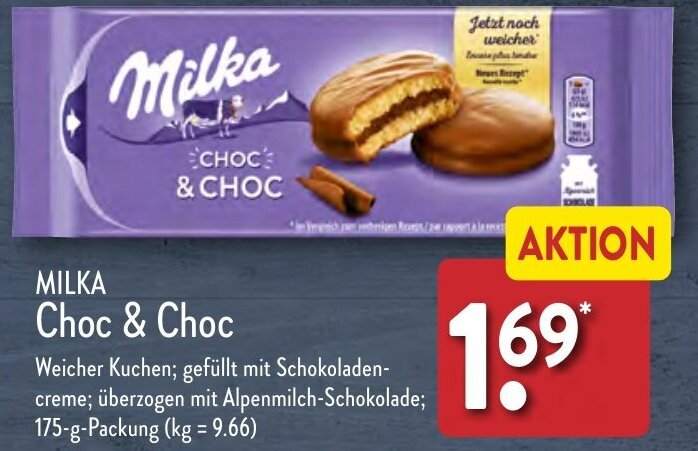 MILKA Choc & Choc 175 g Packung Angebot bei Aldi Nord