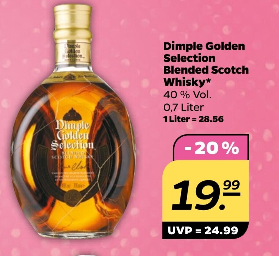 Dimple Golden Selection Blended Scotch Whisky* 0,7 Liter Angebot bei NETTO