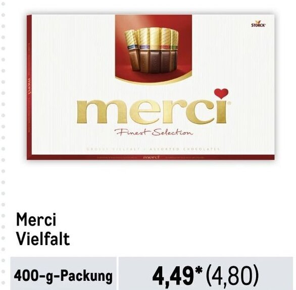 Merci Vielfalt 400g Angebot bei METRO