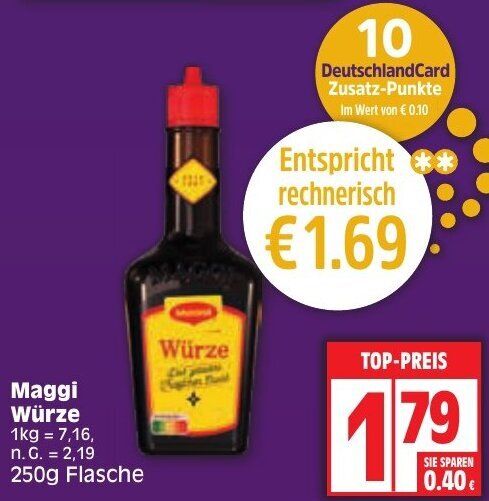 Maggi Würze 250g Flasche Angebot bei Edeka