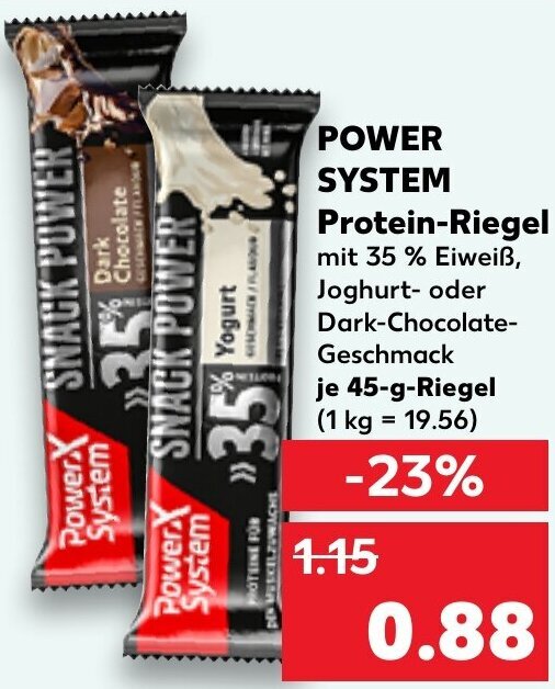 POWER SYSTEM Protein-Riegel 45 g Angebot bei Kaufland