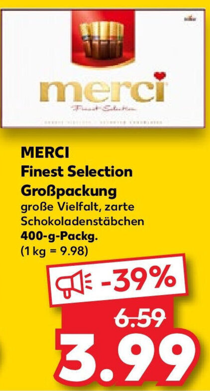 MERCI Finest Selection Großpackung 400 g Packg. Angebot bei Kaufland
