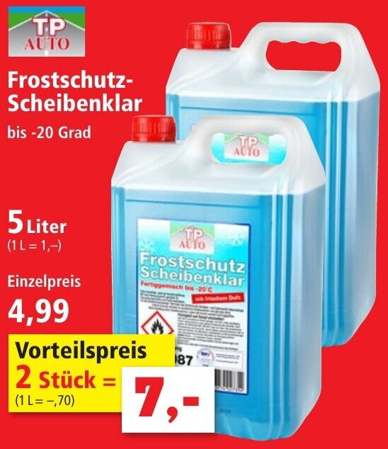 TP AUTO Frostschutz-Scheibenklar 5 Liter Angebot bei Thomas Philipps
