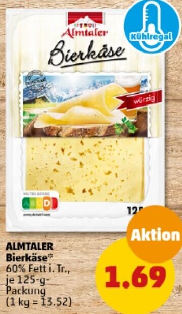 ALMTALER Bierkäse 125-g-Packung Angebot bei PENNY