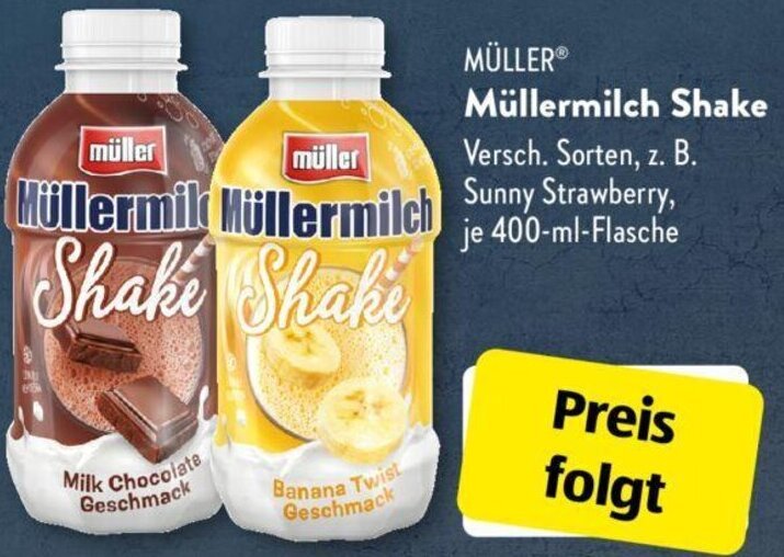 MÜLLER Müllermilch Shake 400 ml Flasche Angebot bei Aldi Süd