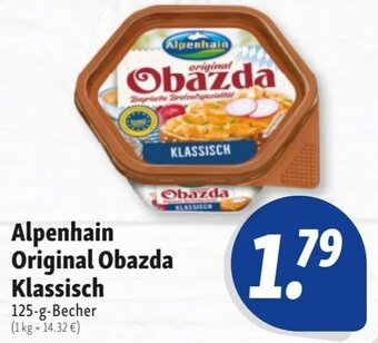 Alpenhain Original Obazda Klassisch 125-g-Becher Angebot bei Nah & Frisch