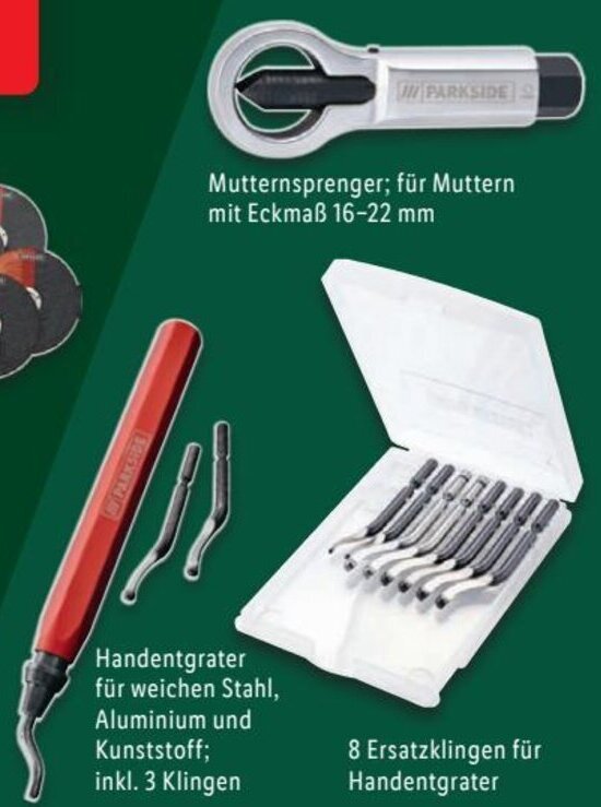 PARKSIDE Mutternsprenger/ Handentgrater/ Ersatzklingen Angebot bei Lidl