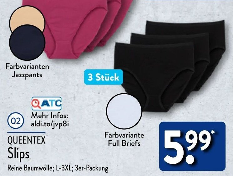 QUEENTEX Slips Angebot bei Aldi Nord