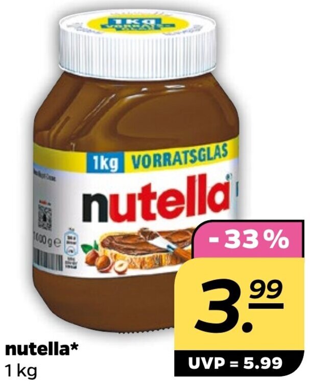 nutella 1 kg Angebot bei NETTO