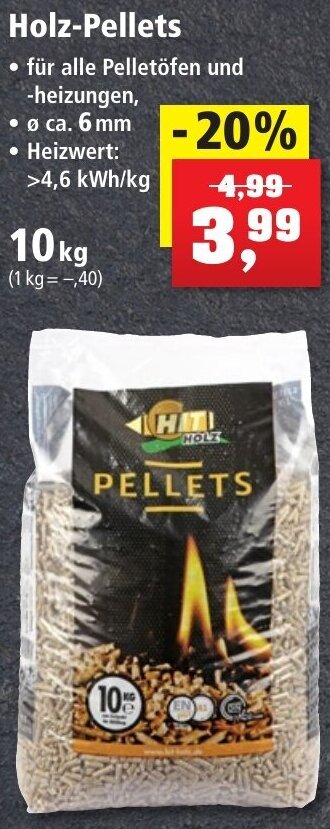 Holz-Pellets 10kg Angebot bei Thomas Philipps