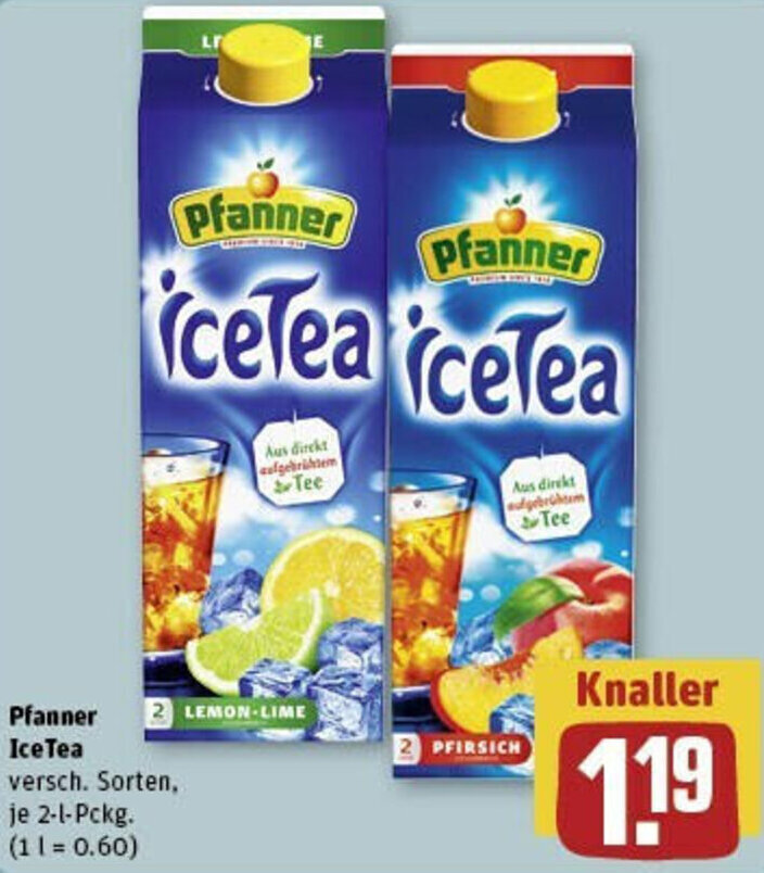 Pfanner Ice Tea 2 L Pckg. Angebot bei REWE