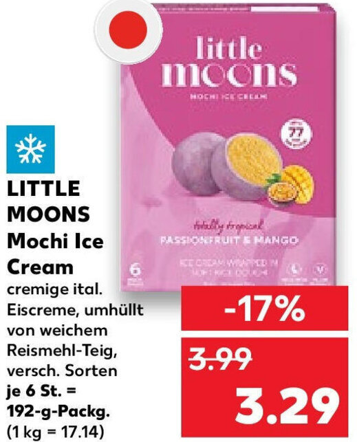 LITTLE MOONS Mochi Ice Cream 192 g Packg. Angebot bei Kaufland