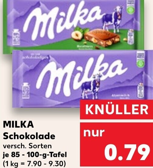MILKA Schokolade 85-100 g Tafel Angebot bei Kaufland