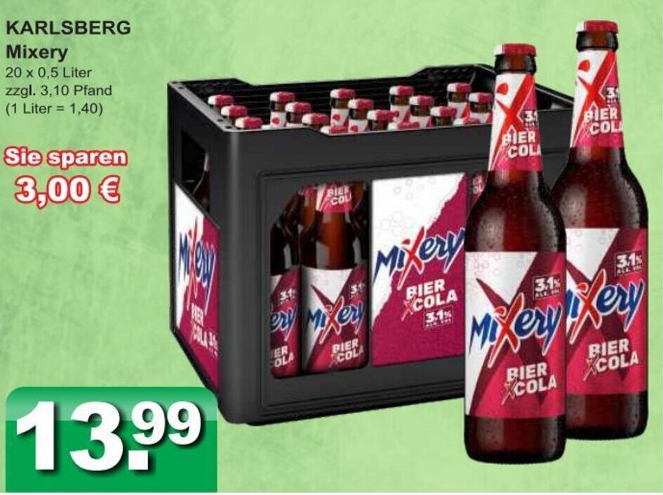 KARLSBERG Mixery 20 x 0,5 Liter Angebot bei Getränkeparadies Gefromm